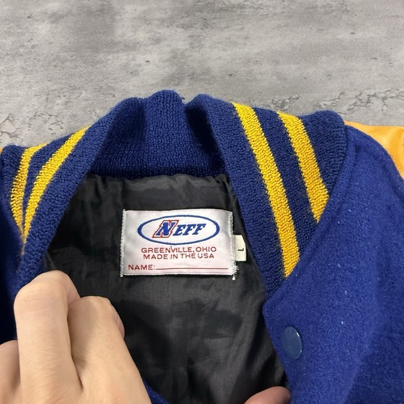 Neff | Jackets & Coats | Vintage Neff Varsity Jacket Mens Large Blue ...